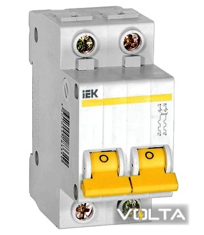 Автоматический выключатель ВА47-29 2P 20А 4,5кА х-ка С IEK цена купить ...